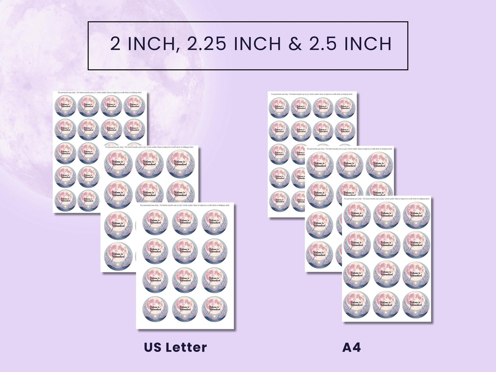 First Period Party Decorations – Cupcake Toppers – First Moon ...