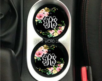 Monogram Car Coasters-Sandstone Coaster-Personalized Sandstone | Etsy