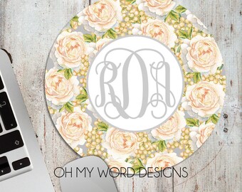 Monogram Mouse Pad-Monogram Mouse Pad-Desk | Etsy