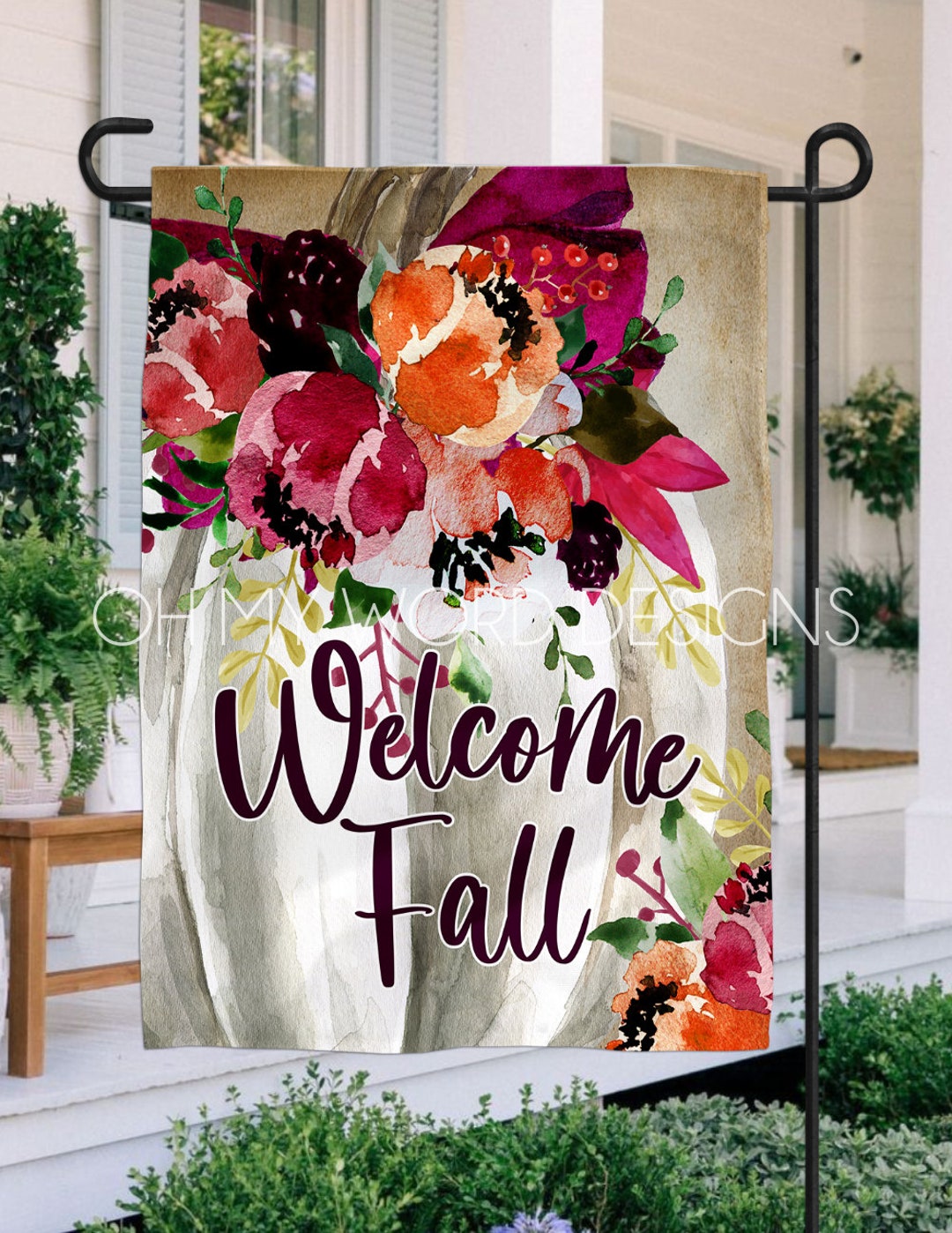 Fall Garden Flag-welcome Flag-welcome Friends-fall House Flag ...