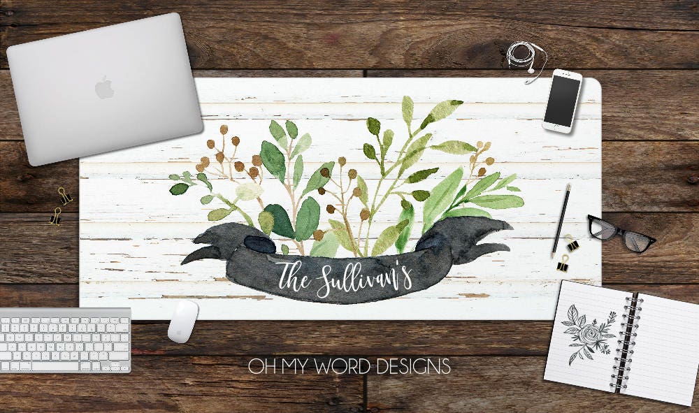 Over Sized Personalized Desk Mat-Desk Mat-Over Sized Mouse | Etsy