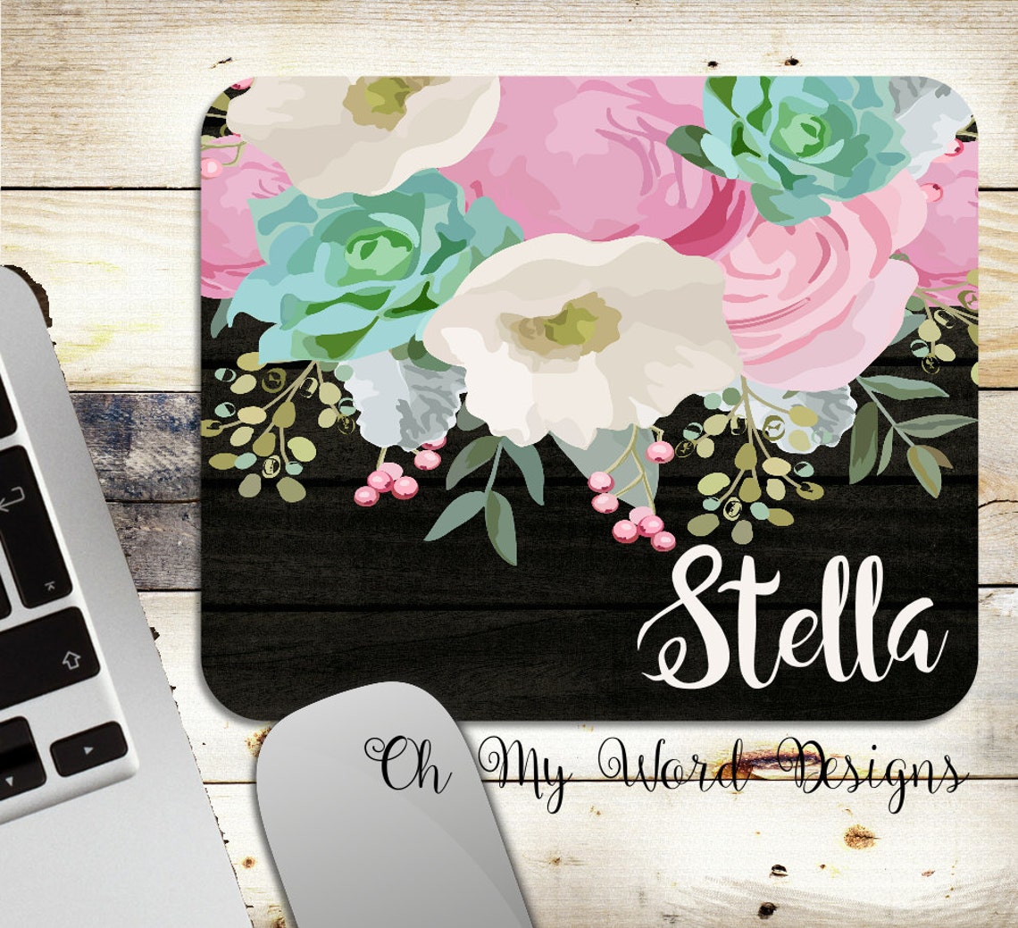 Personalized Mouse Pad-monogram Mouse Pad Personalized Mouse - Etsy