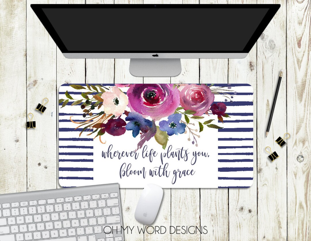 Quote Desk Mat-desk Mat-over Sized Mouse Pad-neoprene Desk Mat-mouse ...