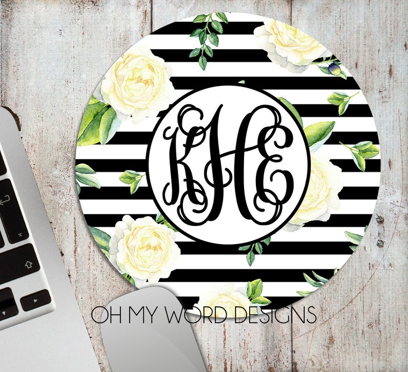Monogram Mouse Pad-monogram Mouse Pad-desk - Etsy
