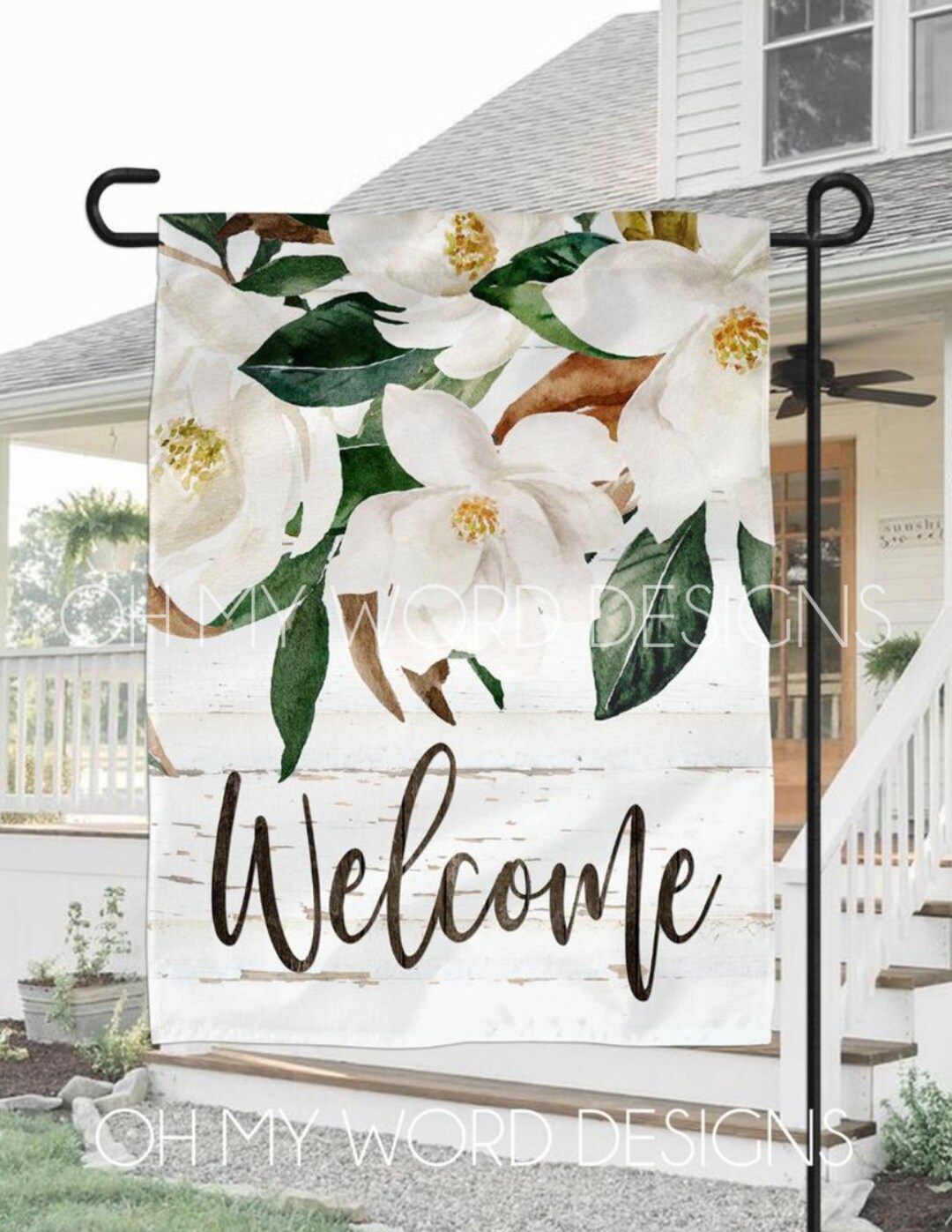 Personalized Garden Flag-magnolia Garden Flag-welcome Flag-magnolias ...