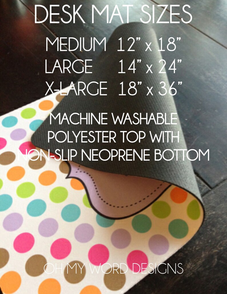 Personalized Desk Mat-Desk Mat-Over Sized Mouse Pad-Neoprene | Etsy