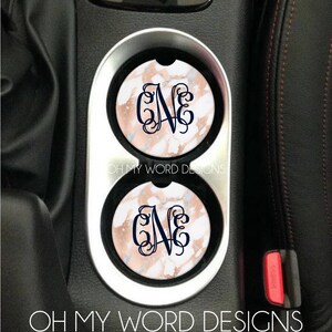 Monogram Car Coasters-sandstone Coaster-personalized Sandstone Car ...