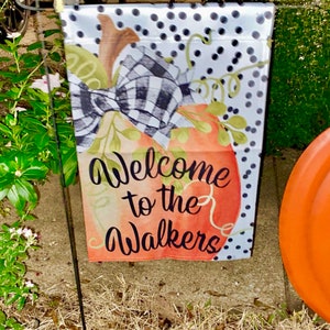 Personalized Garden Flag-welcome Fall Garden Flag-welcome Flag ...
