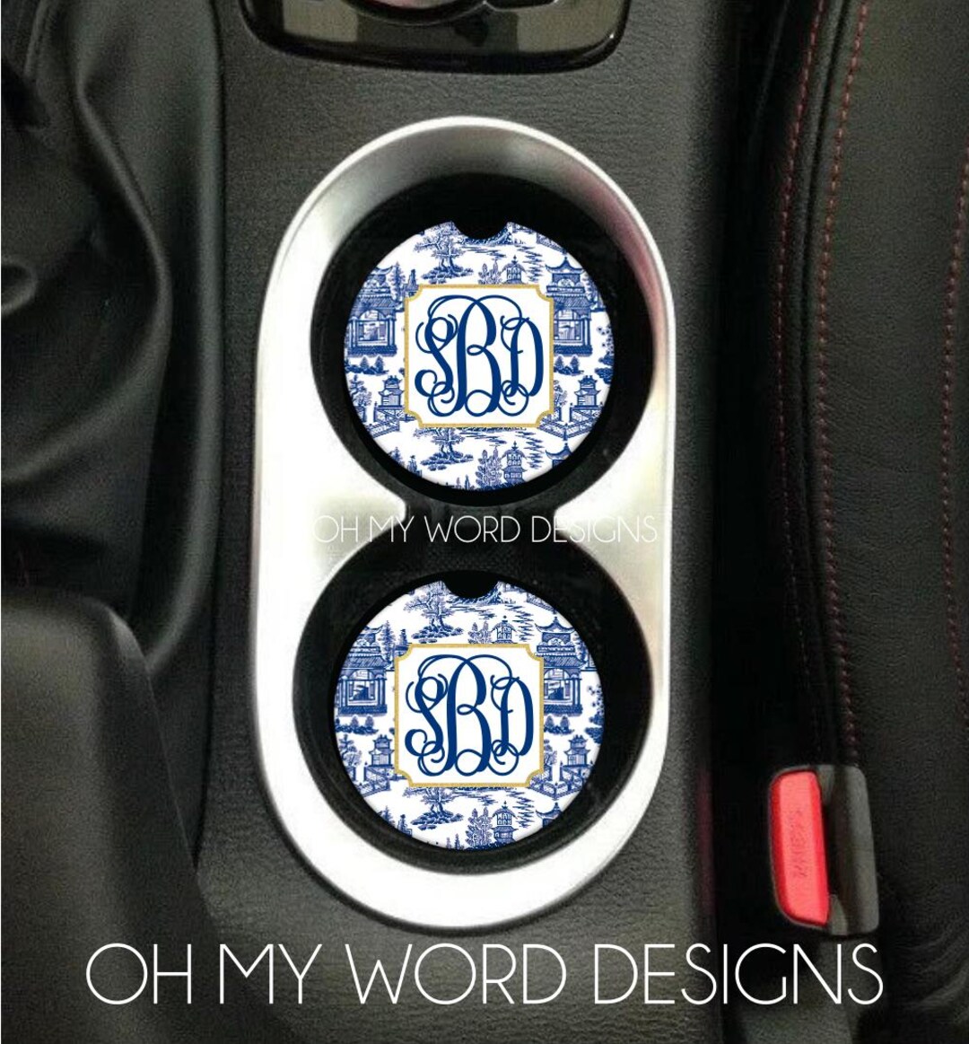 Monogram Car Coasters-sandstone Coaster-personalized Sandstone Car ...