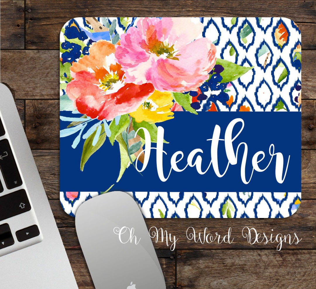 Monogrammed Mouse Pad-monogram Mouse Pad Personalized Mouse Pad-desk ...