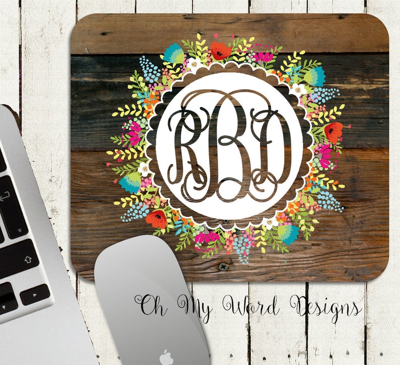 Distressed Wood Mouse Pad-monogram Mouse Pad-personalized - Etsy