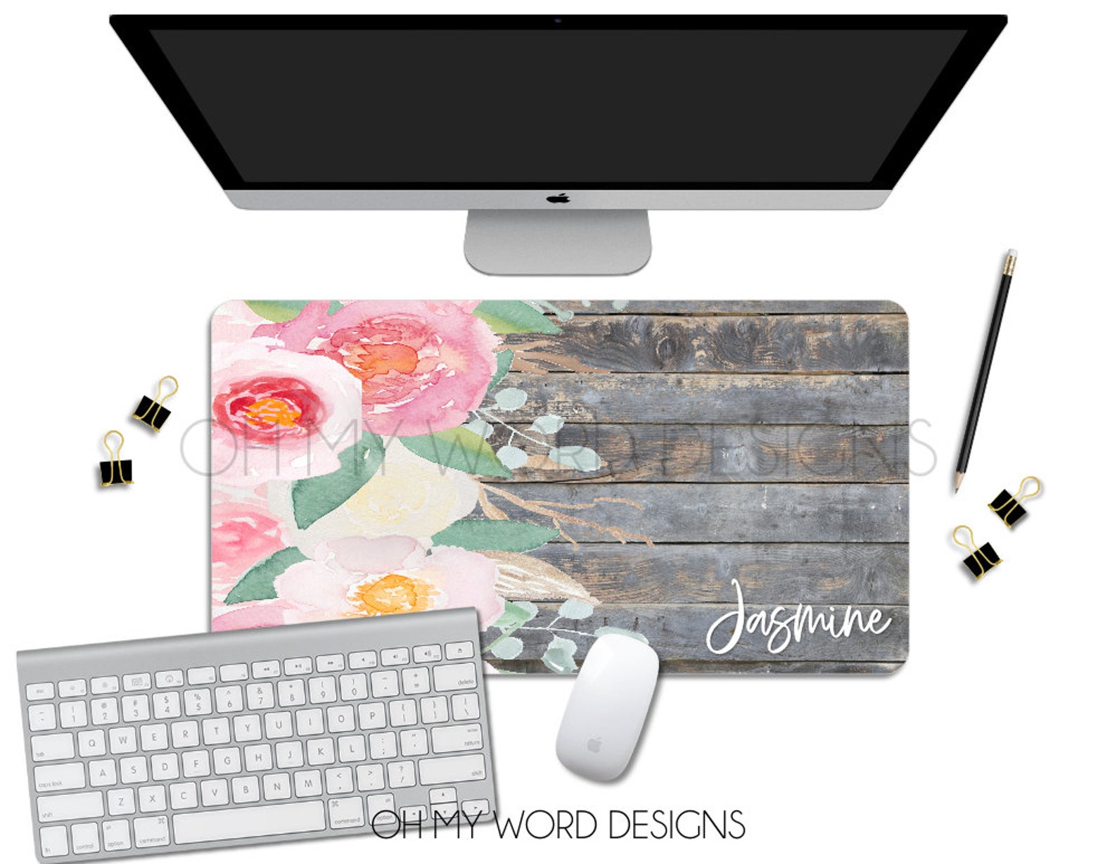 Personalized Desk Mat-Desk Mat-Over Sized Mouse Pad-Neoprene | Etsy