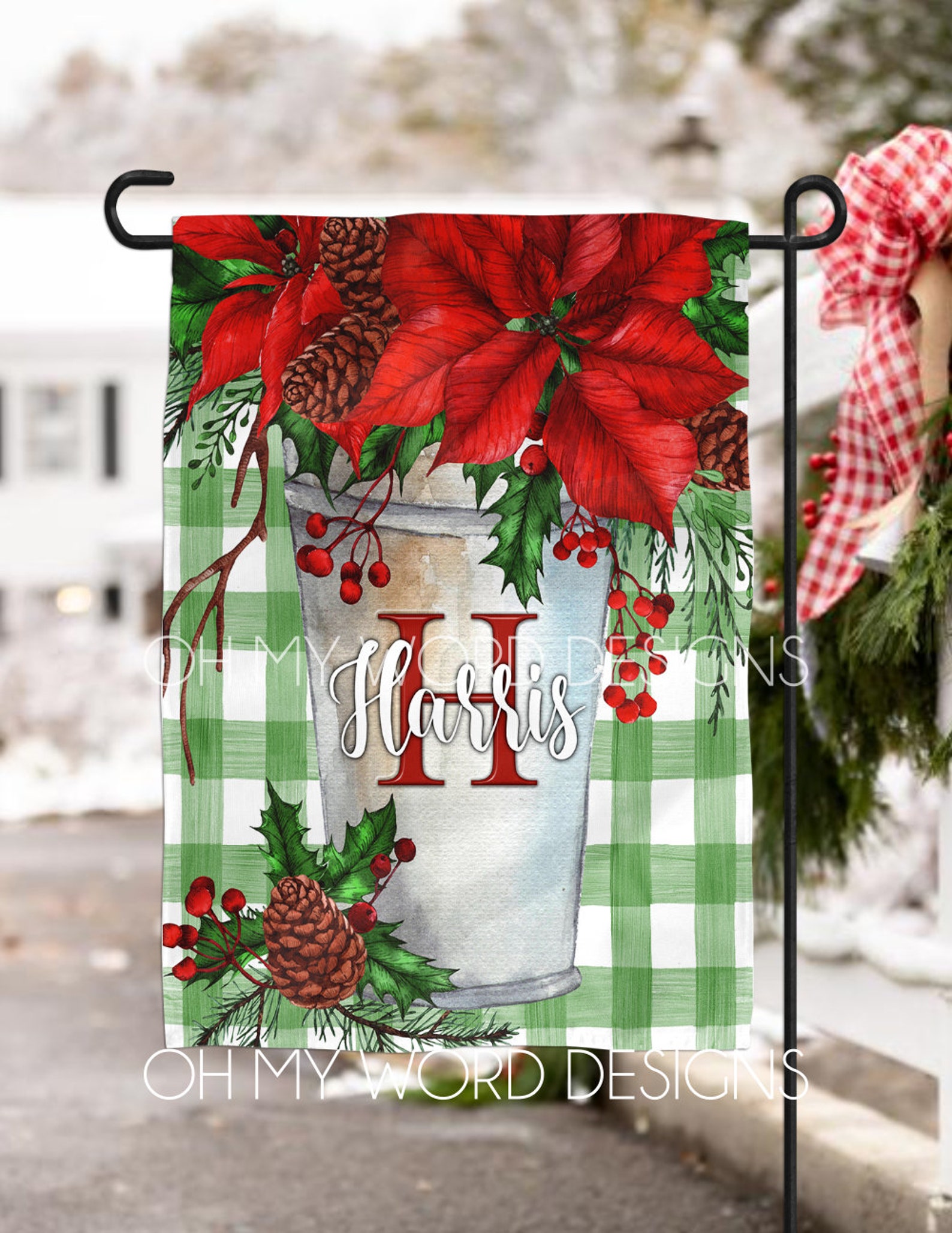 Personalized Garden Flag-christmas Garden Flag-welcome | Etsy