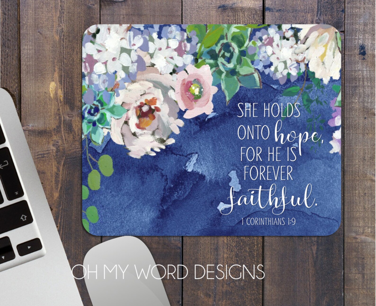 Inspirational Mouse Pad-round Mouse Pad-watercolor Flower - Etsy
