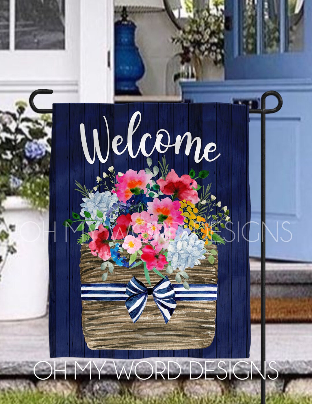 Welcome Garden Flag-welcome Flag-summer Garden Flag-cottage Chic ...