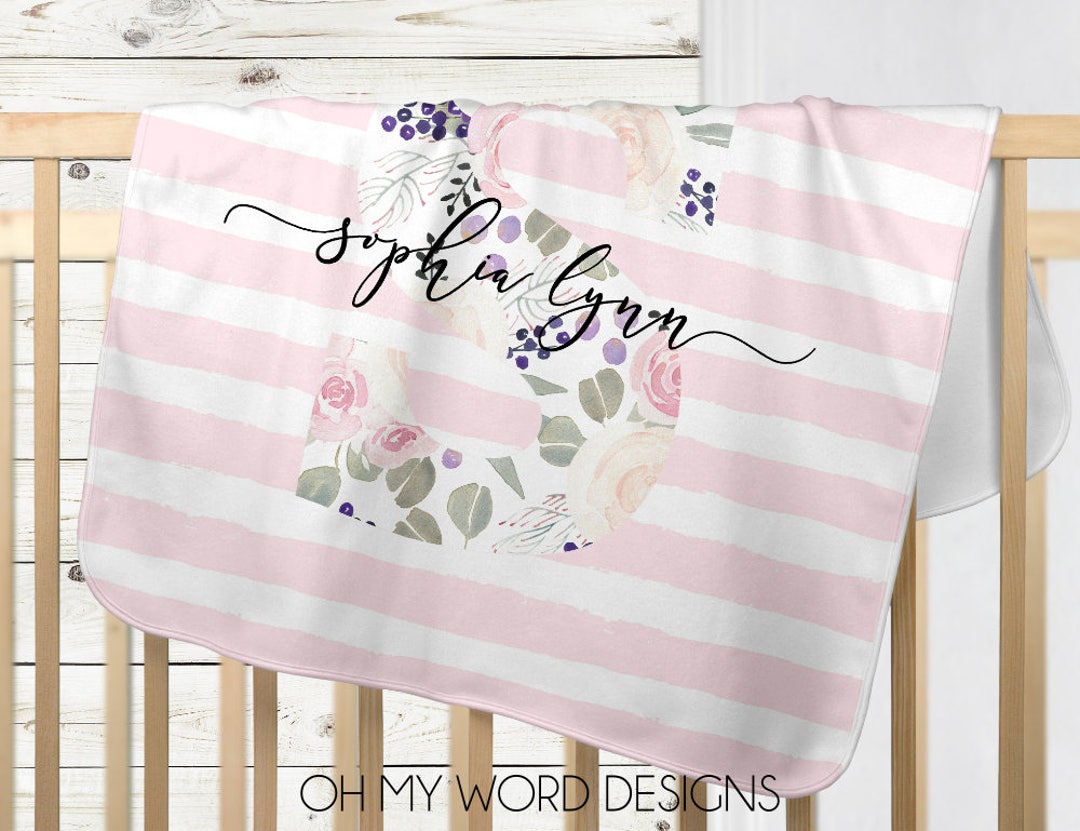 Personalized Baby Blanket-fleece Baby Blanket-monogram-receiving ...