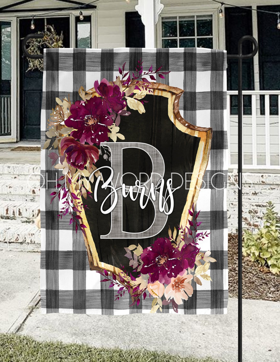 Personalized Fall Garden Flag-welcome Flag-fall House Flag-personalized ...