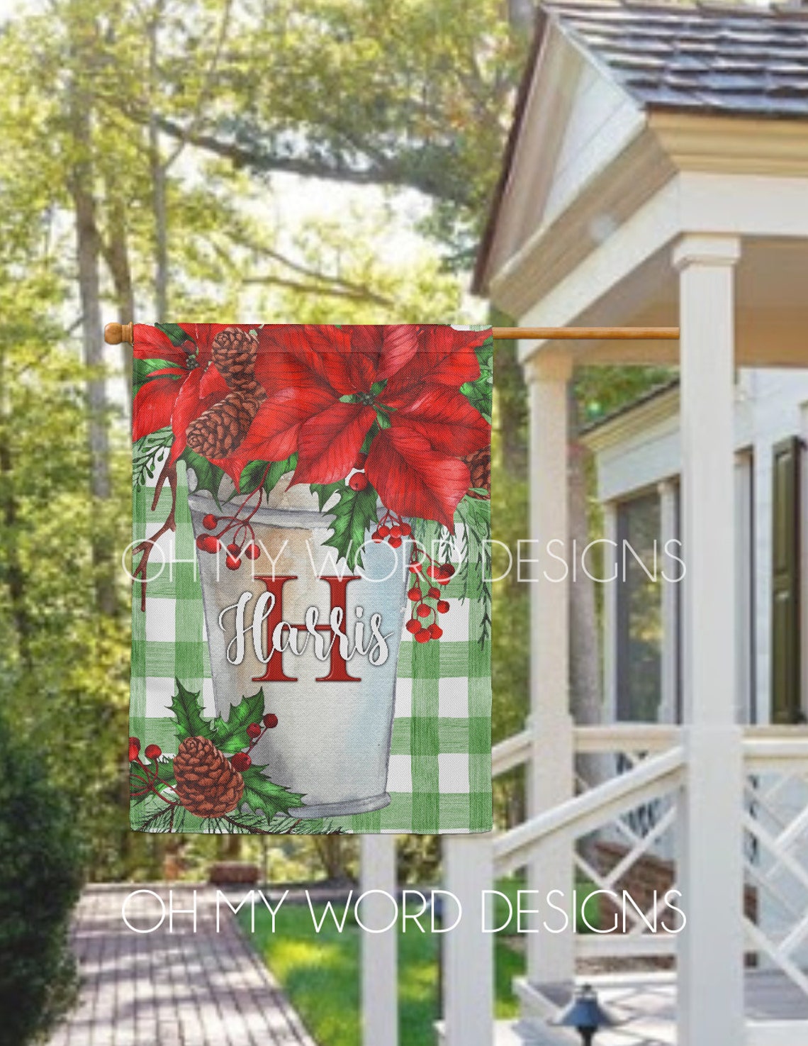 Personalized Garden Flag-christmas Garden Flag-welcome | Etsy