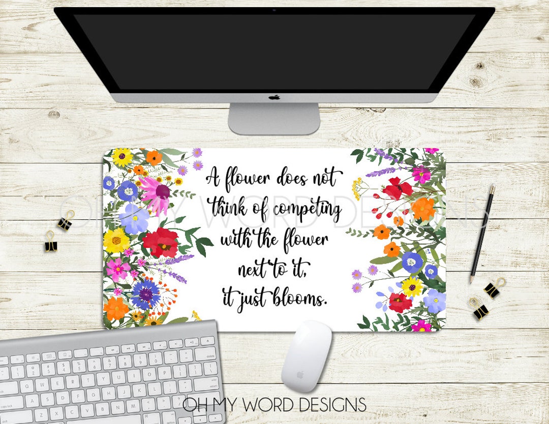 Quote Desk Mat-desk Mat-over Sized Mouse Pad-neoprene Desk Mat-mouse ...