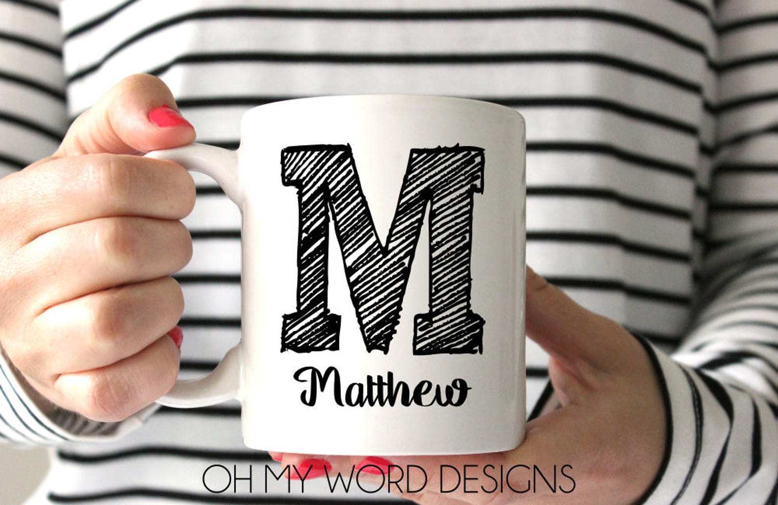 Initial Coffee Mug-personalized Coffee Mug-monogram - Etsy