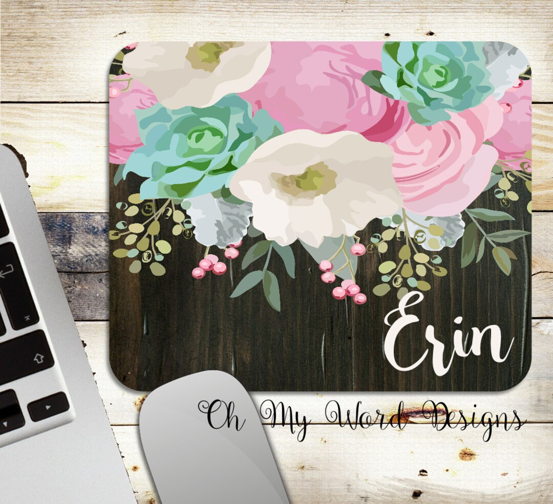 Personalized Mouse Pad-monogram Mouse Pad Personalized Mouse Pad-desk ...