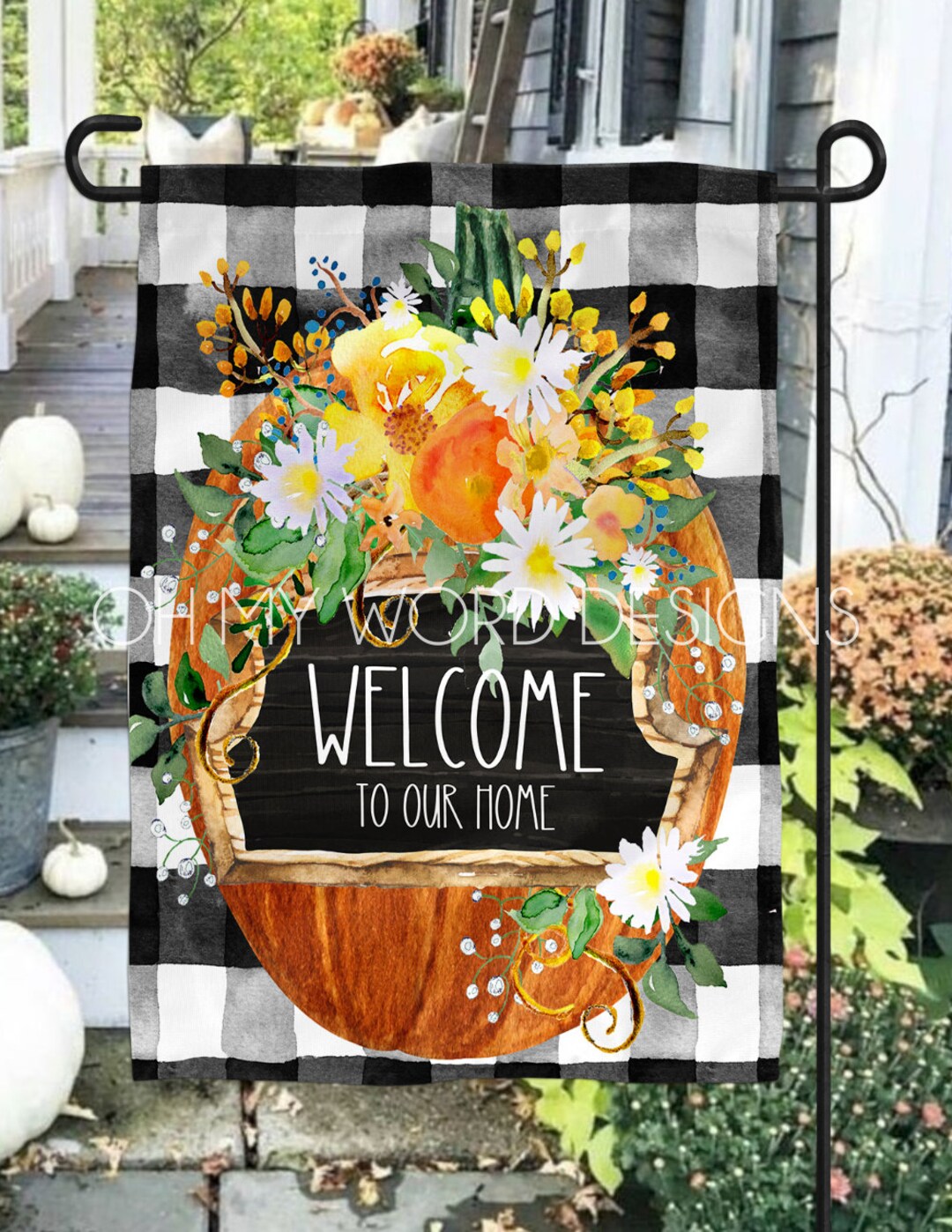 Fall Garden Flag-welcome Flag-welcome to Our Home-fall House - Etsy