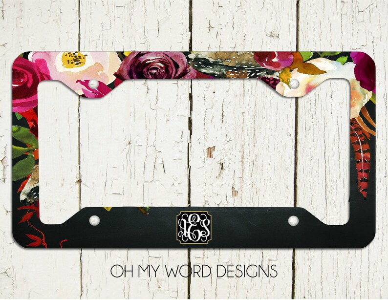 Monogram Car Tag Set-personalized License Plate-monogram Car - Etsy