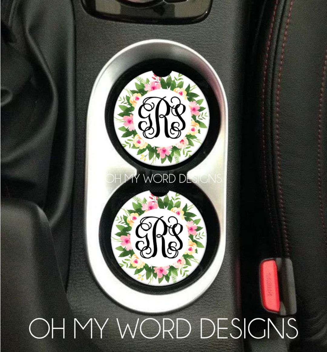 Monogram Car Coasters-sandstone Coaster-personalized Sandstone Car ...