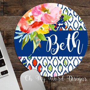 Monogrammed Mouse Pad-monogram Mouse Pad Personalized Mouse Pad-desk ...
