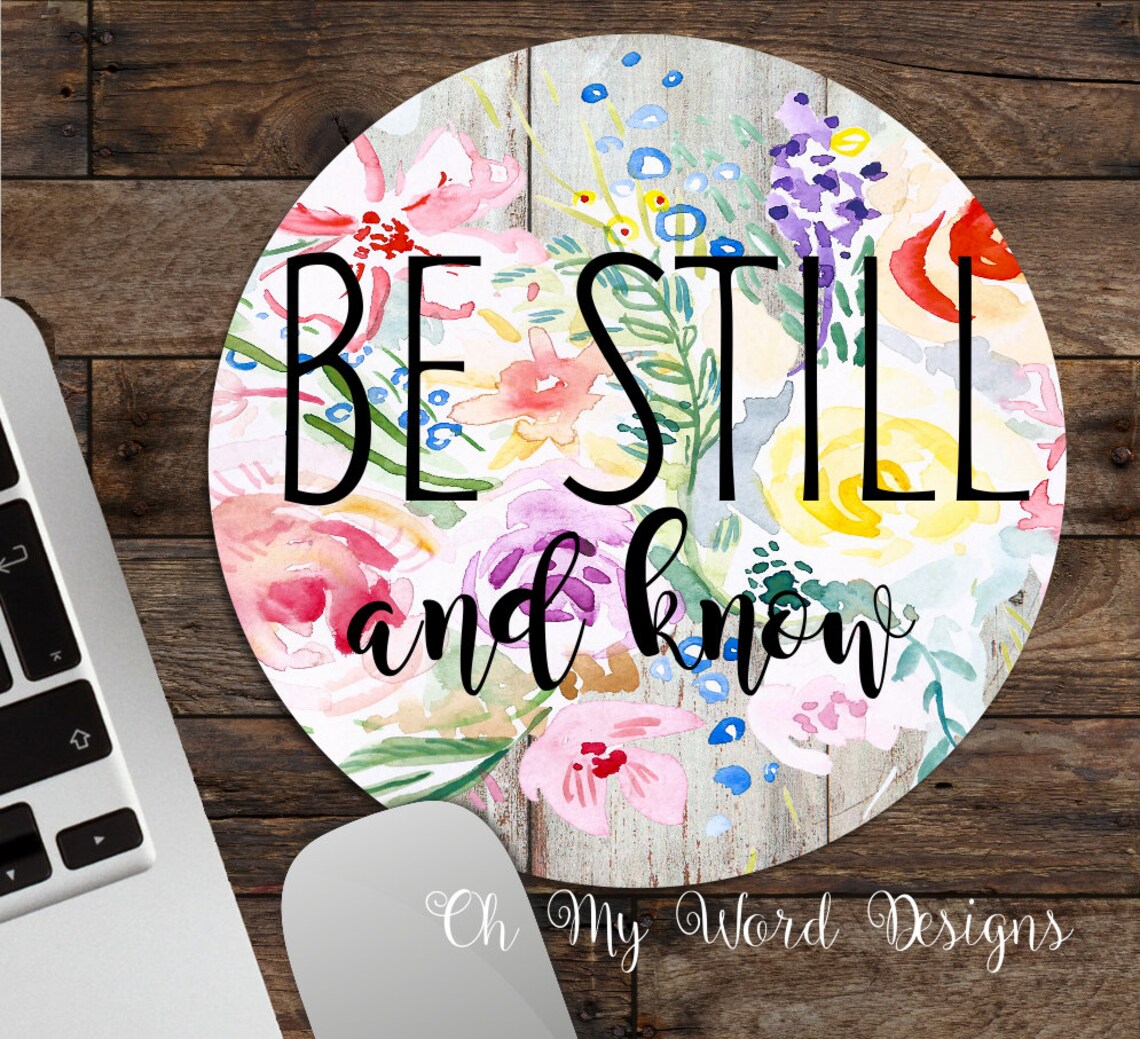 Inspirational Mouse Pad-round Mouse Pad-watercolor Flower - Etsy