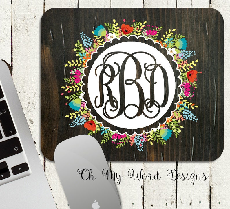 Distressed Wood Mouse Pad-monogram Mouse Pad-personalized - Etsy