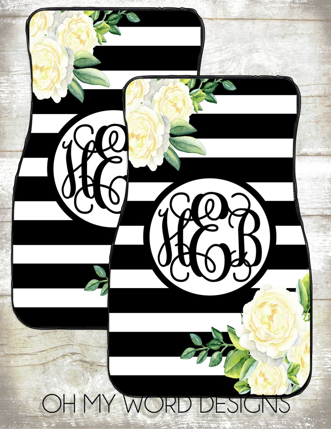 Monogram Car Mats-car Accessories-car Mats-personalized Car Mats ...