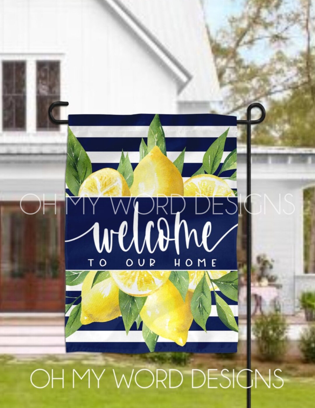 Personalized Garden Flag-welcome Lemon Garden Flag-welcome Flag ...