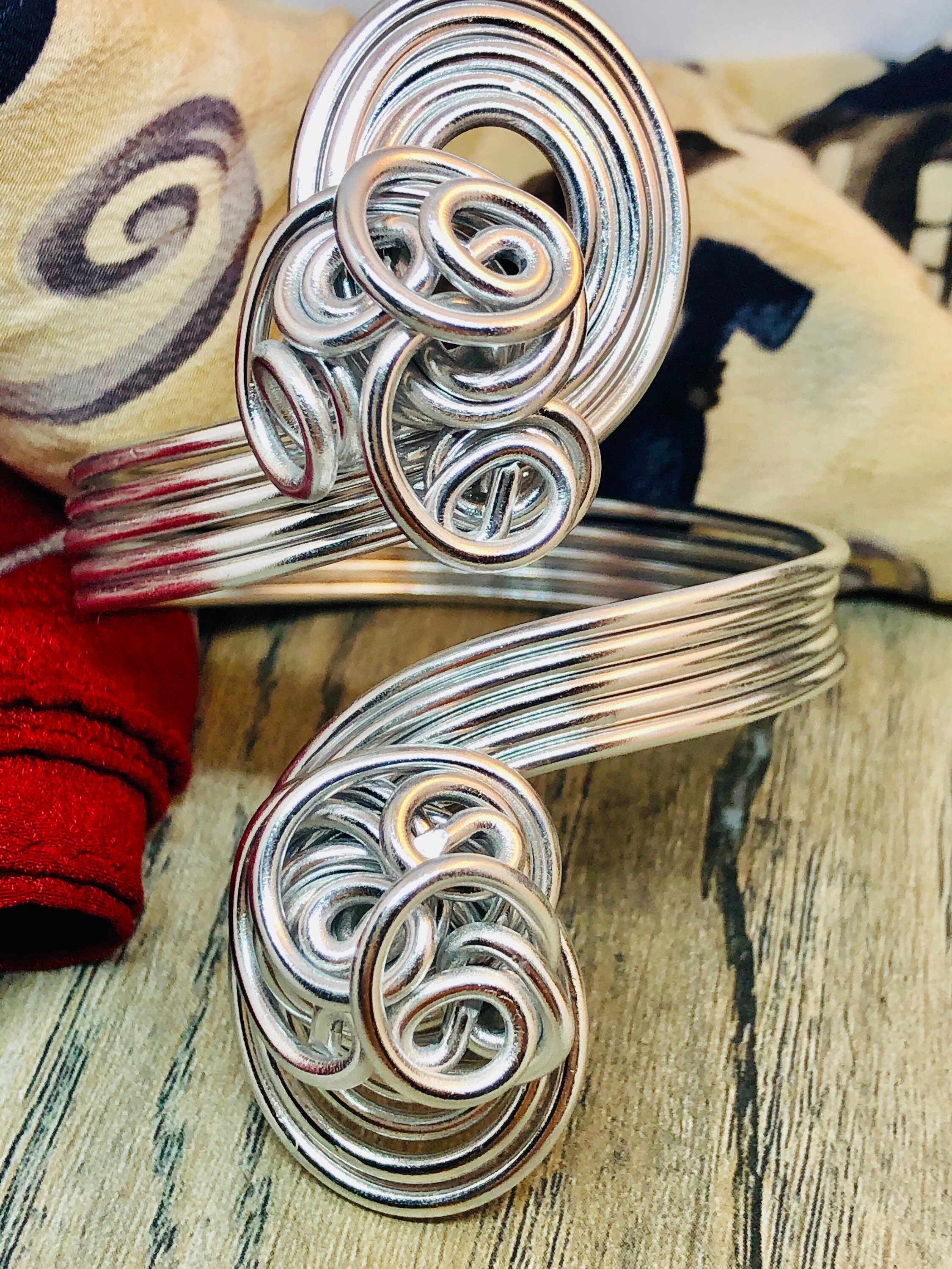 Silver Ponytail Hair Cuff Hair Cuff Wire Wrapped Cuff Hair - Etsy.de