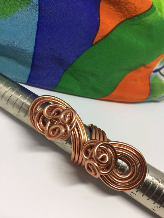 Big Wire Wrapped Statement ring, copper wire wrapped ring, adjustable ...