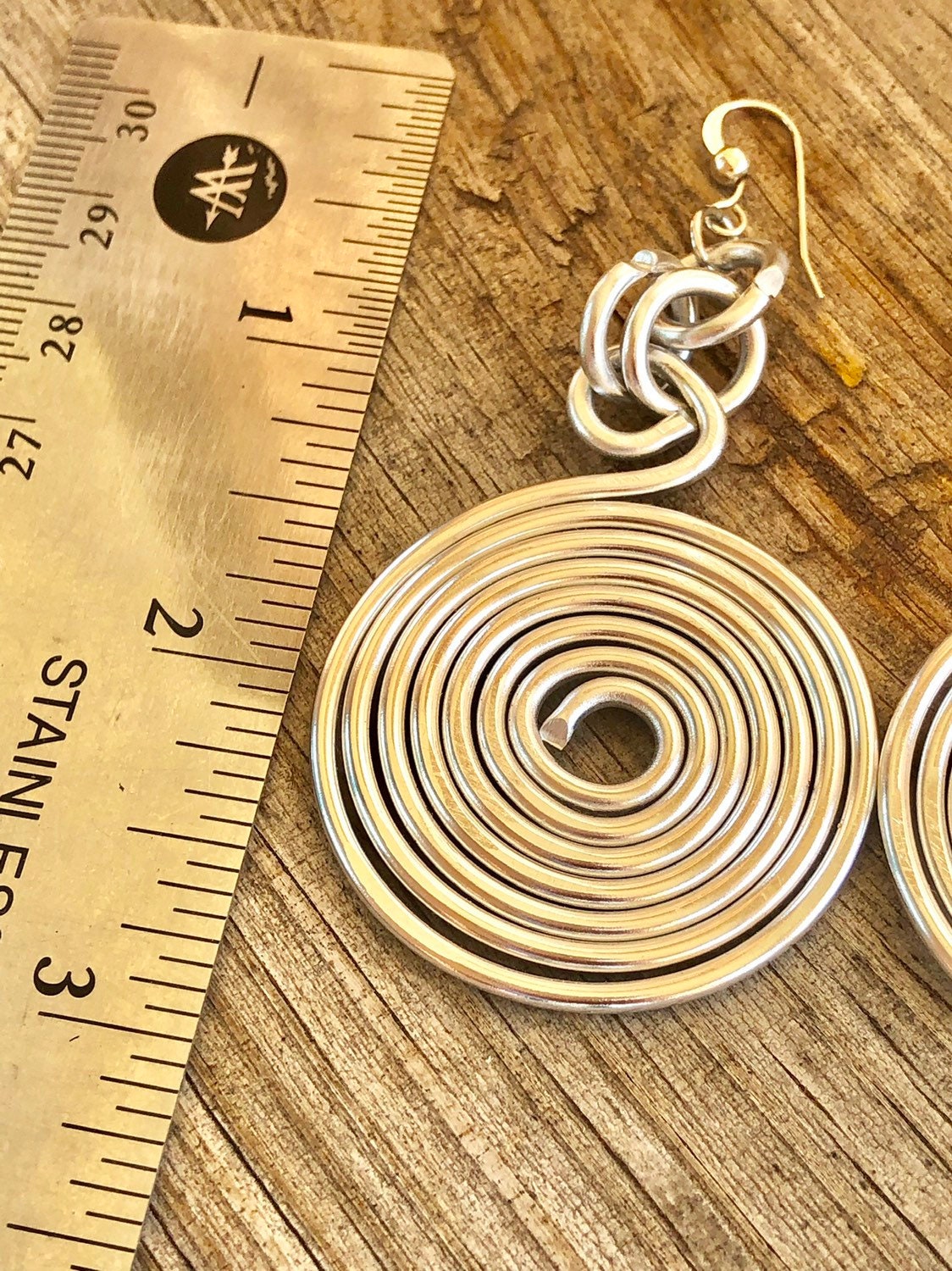 Silver Aluminum Wire Earrings: Handmade Abstract Sterling Earwire - Etsy