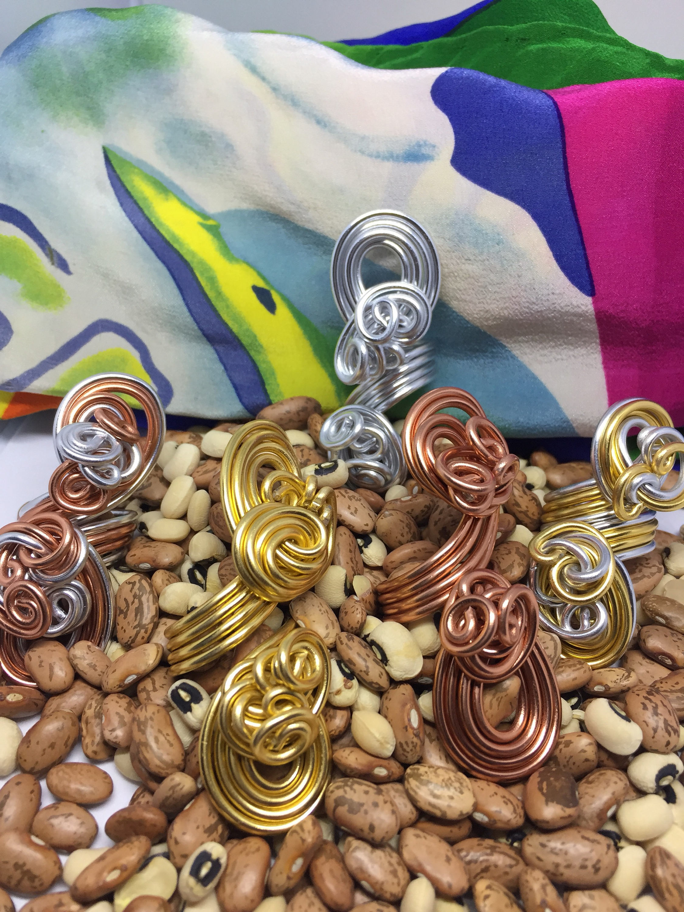 Big Gold Statement Ring Wire Wrapped Ring Adjustable Ring - Etsy