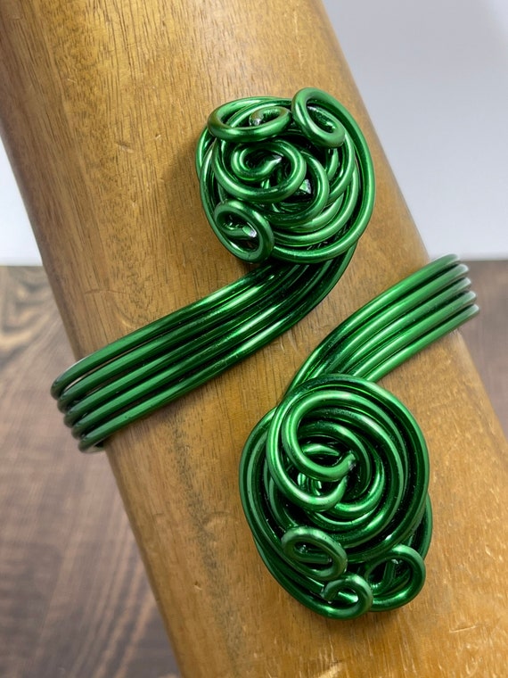 Green Cuff Bracelet Ready to ship adjustable for arm or hair | Etsy
