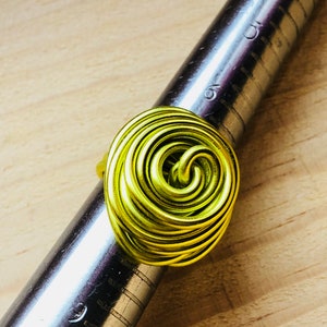 Swirl Aluminum Wire Ring, Anodized Aluminum Wire Ring, Small Wire ...