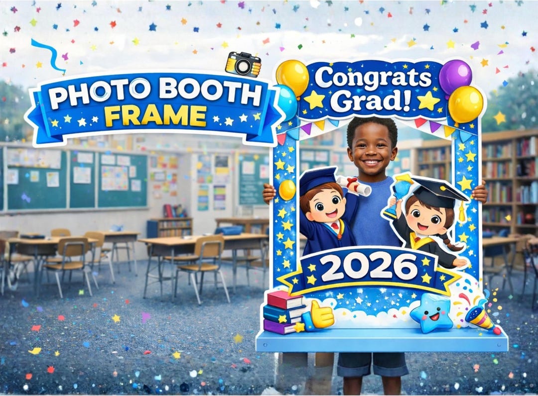 Graduation Photo Booth Frame 2026 Kids School Classroom Party Standee ...