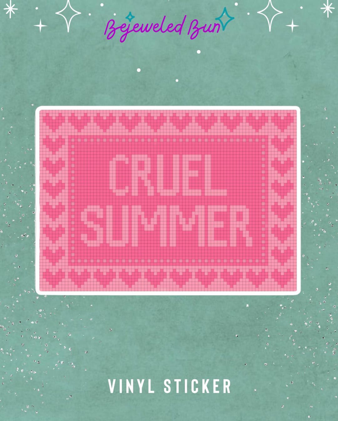 Lover Sticker Bundle; Cruel Summer Needlepoint Sticker; Paper Rings ...