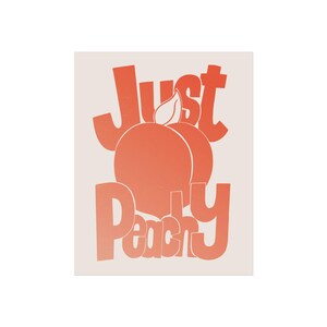 Just Peachy Gradient Illustrated Poster With Halftone Detail, Fine Art ...