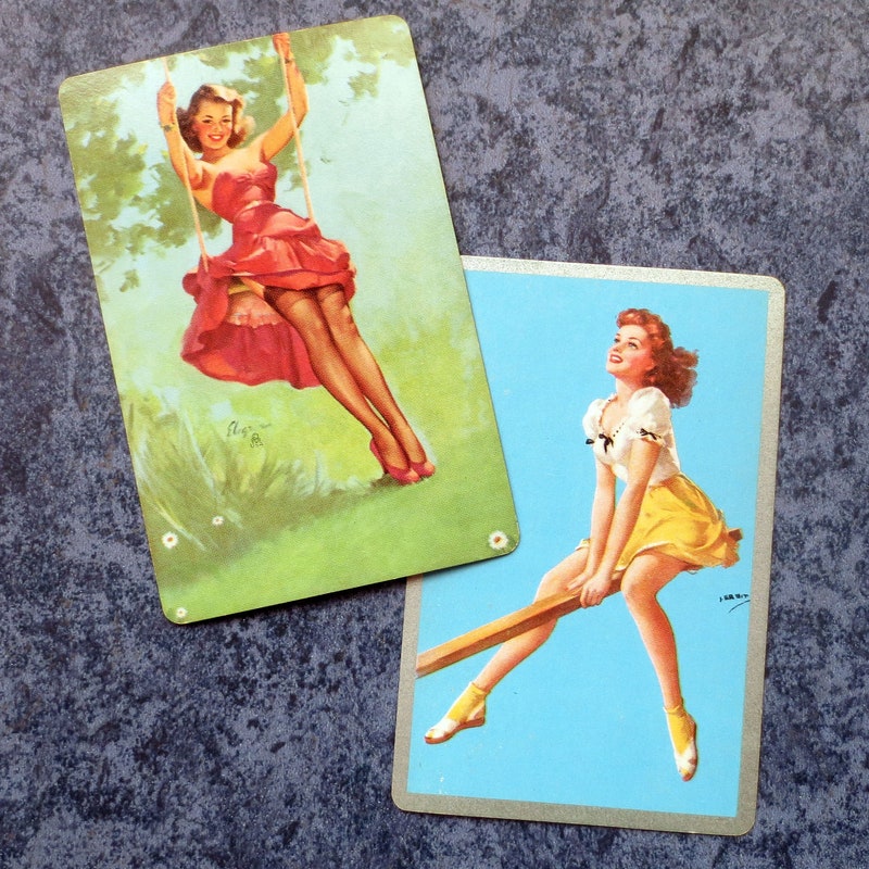 Vintage Pin up Playing Cards - Etsy