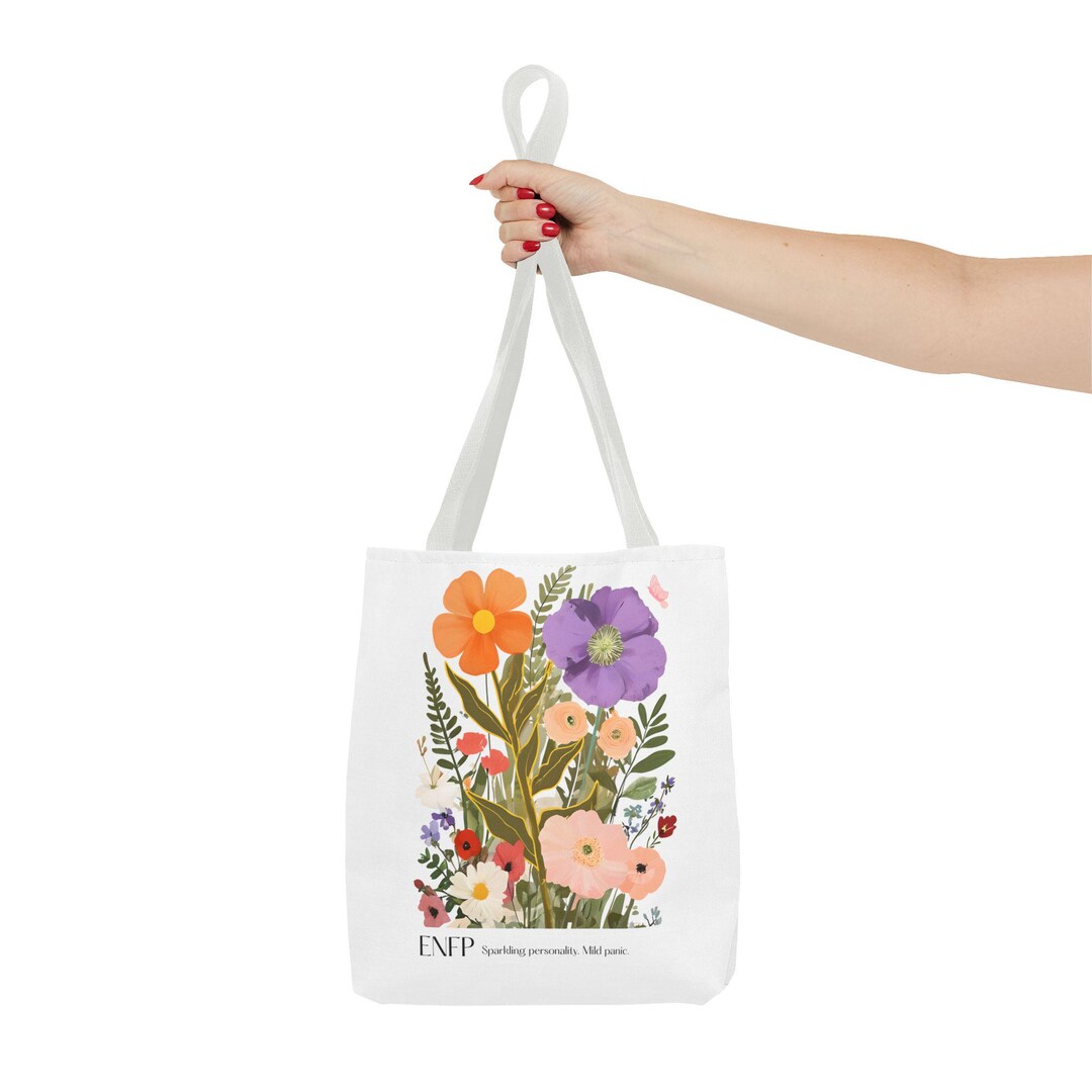 ENFP Tote Bag Wildflower - "sparkling Personality, Mild Panic" Gift for ...