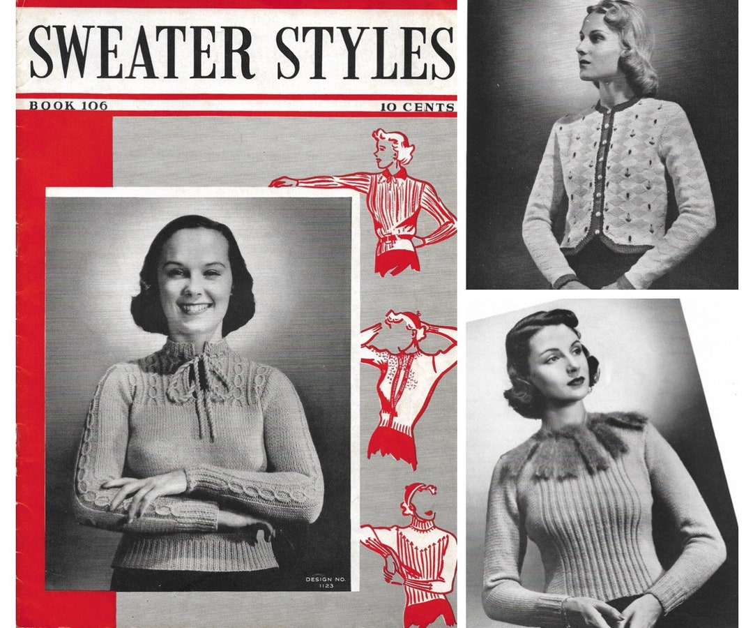 Vintage 1930s Knitting Pattern Booklet | 1937 Spool Cotton Company ...