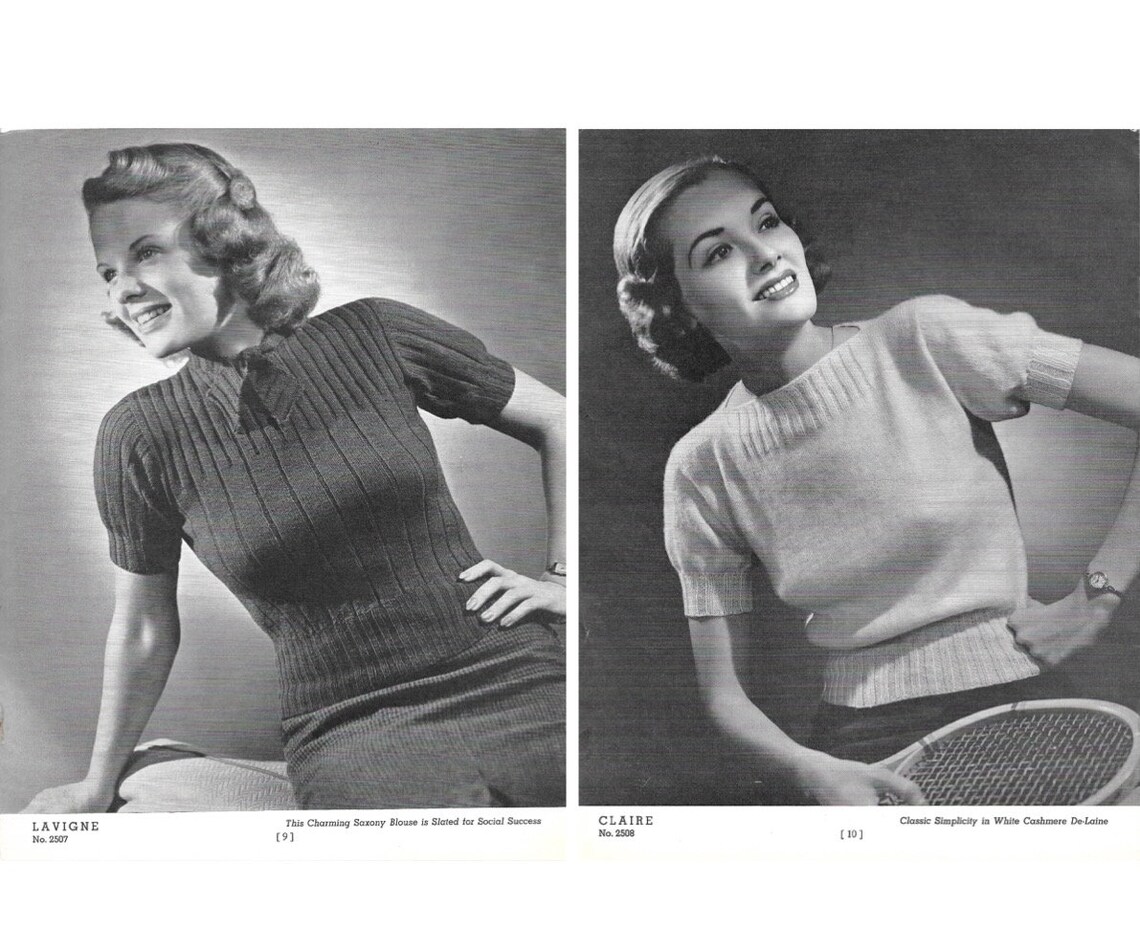 Vintage 1930s Knitting Pattern Booklet 1937 Jack Frost Blouse Book Vol ...