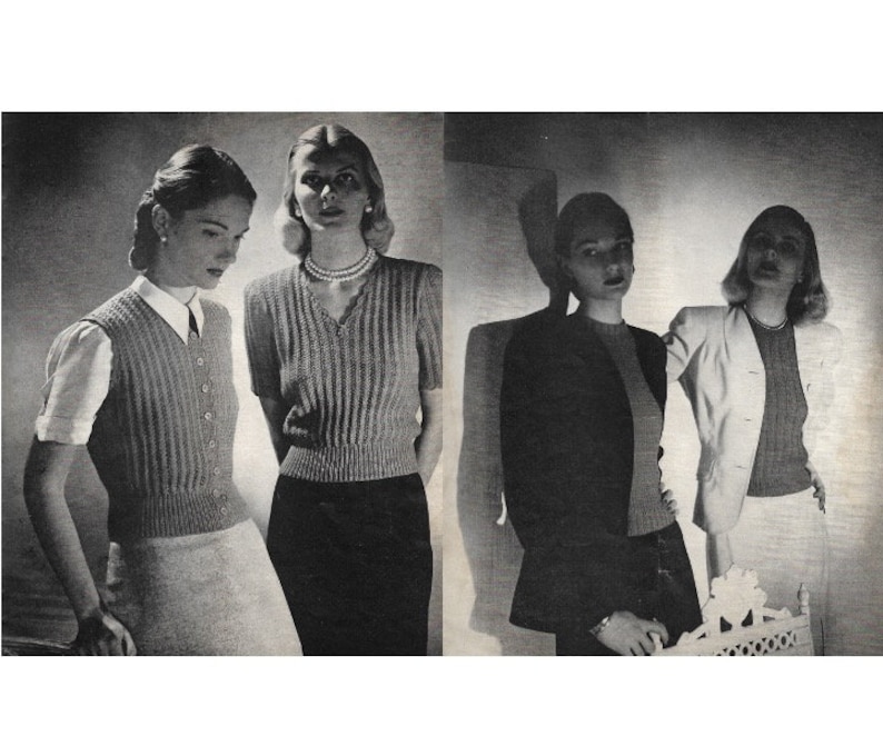 Vintage 1940s Knitting Pattern Booklet | 1946 Jack Frost Speed-knit ...