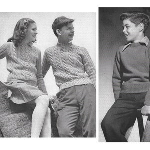 Vintage 1940s Knitting Pattern Booklet | 1945 Minerva Teenage Togs Vol ...