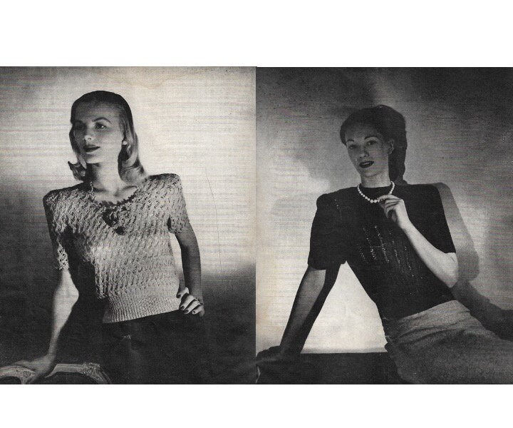 Vintage 1940s Knitting Pattern Booklet | 1946 Jack Frost Speed-knit ...