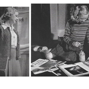 Vintage 1940s Knitting Pattern Booklet | 1945 Minerva Teenage Togs Vol ...